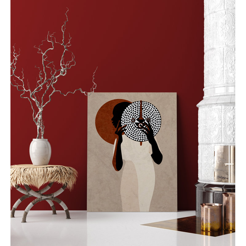 ULLI HOME Mossi African Sun Mask by Ify Ojo - Wrapped Canvas Graphic ...
