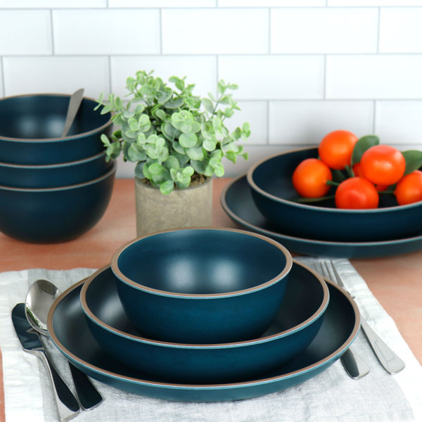 Gibson Home Melamine Dinnerware Set - Service for 4 | Wayfair