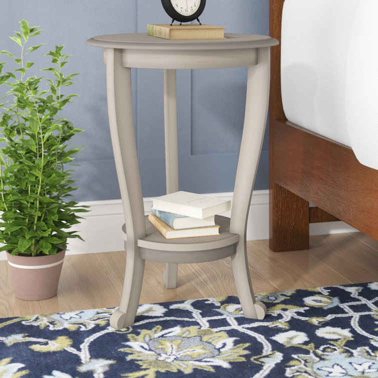 Alcott Hill® Tutuala 26'' Tall Solid Wood 3 Legs End Table & Reviews ...