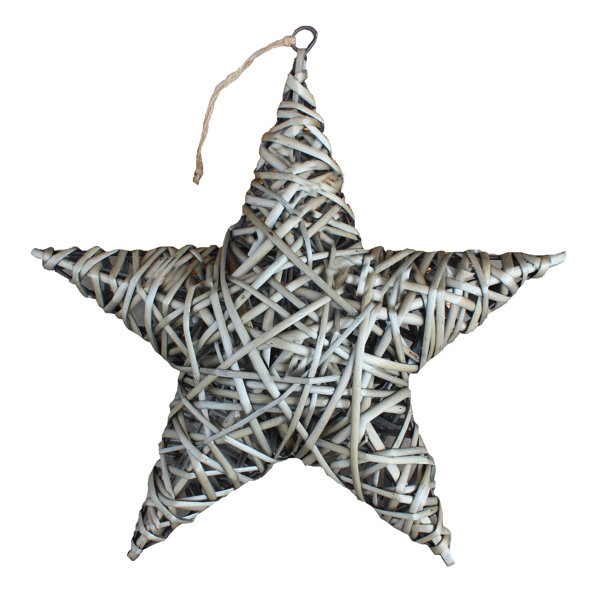 Highland Dunes Godalming Wicker Star Shaped Hanging Sculpture | Wayfair ...