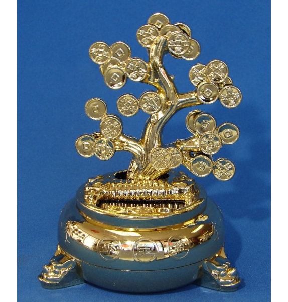 Bungalow Rose Solar Energy Money Tree Sculpture | Wayfair