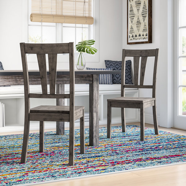 Gray-wood-kitchen-chairs | Wayfair
