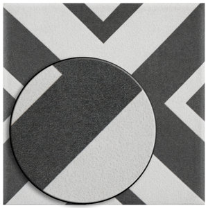 Merola Tile Twenties Vertex Mini 4" x 4" Ceramic Patterned Wall & Floor ...