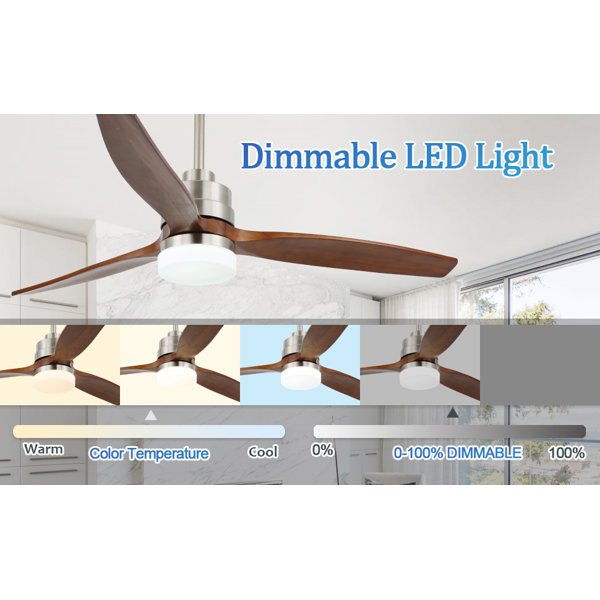 Wrought Studio Bobe 52'' Ceiling Fan with LED Lights | Wayfair