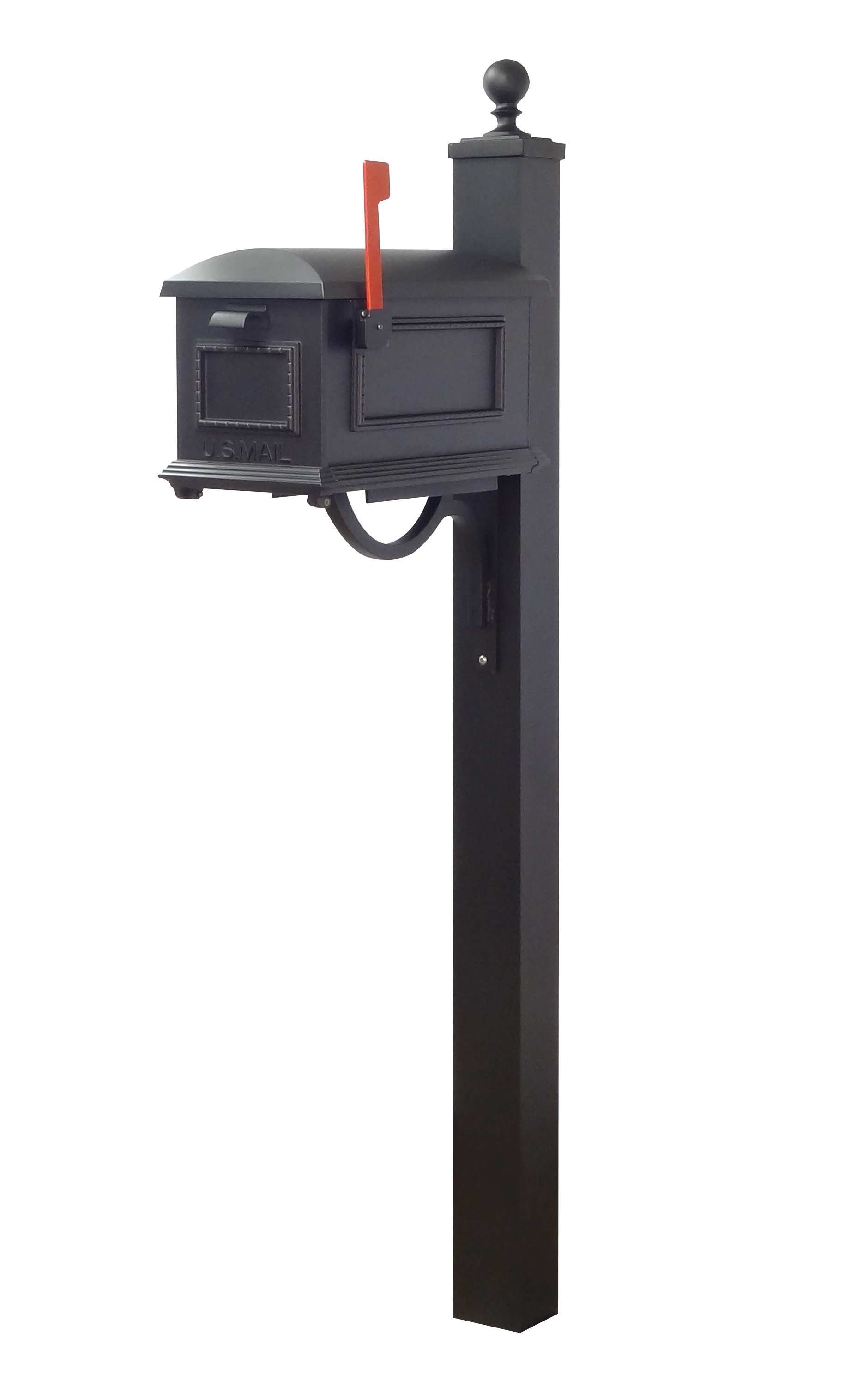 Special Lite Products Traditional Curbside Mailbox with Post Included ...