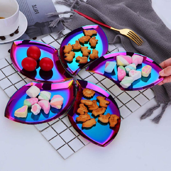 Wrought Studio Creative Stainless Steel Plates,7.09Inch Cute Plates Set ...