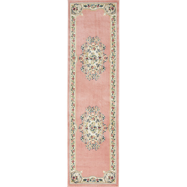 House of Hampton® Wedgeworth Performance Pink/Beige Rug & Reviews | Wayfair