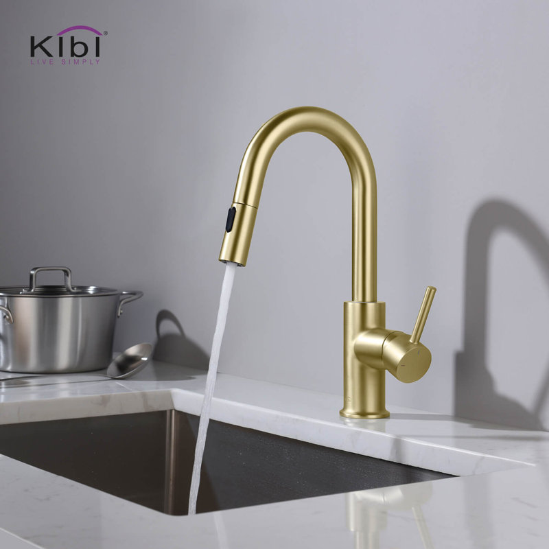 KIBI USA KIBI Pull Down Kitchen Faucet & Reviews | Wayfair