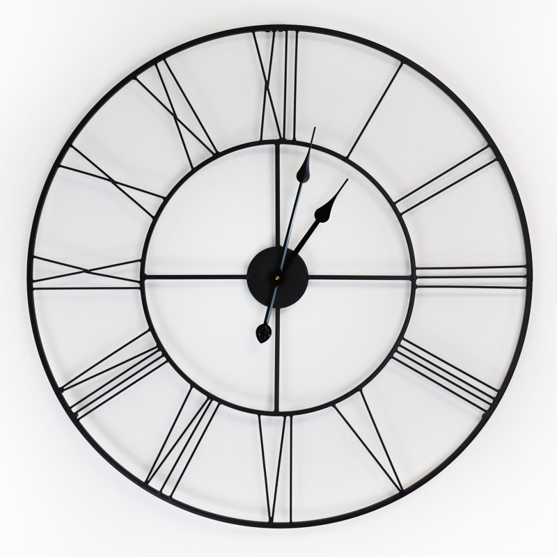 17 Stories Charma Metal Wall Clock & Reviews | Wayfair