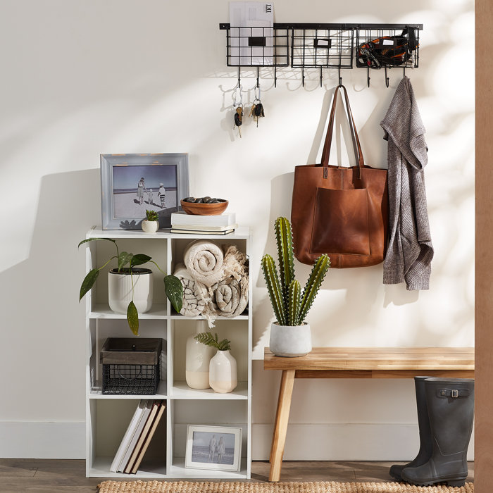 Gracie Oaks Cowes Wall Storage Organizer with Key Hooks | Wayfair