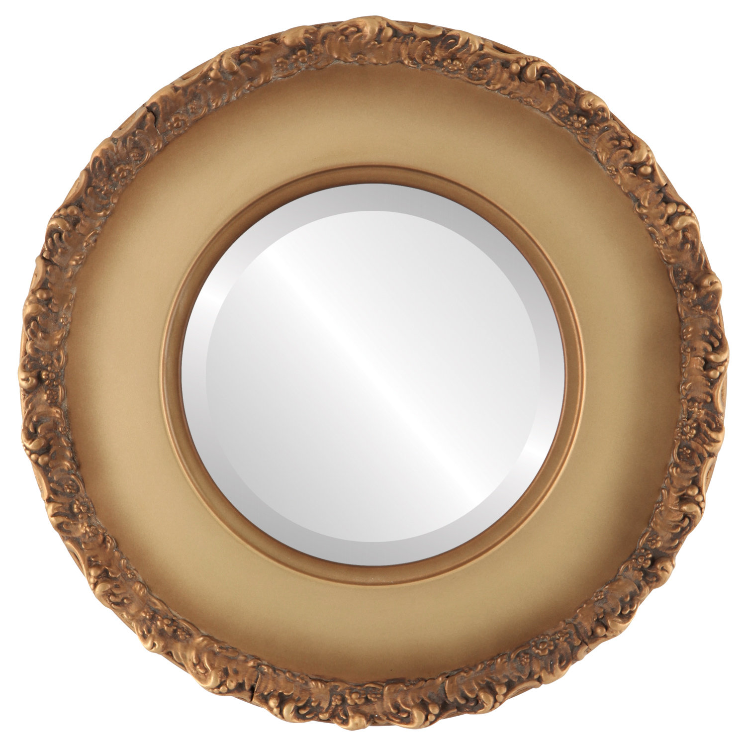 House of Hampton® Wingard Round Wood Wall Mirror | Wayfair