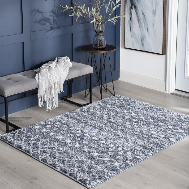 Dakota Fields Magee Performance Dark Gray/Cream Rug & Reviews | Wayfair