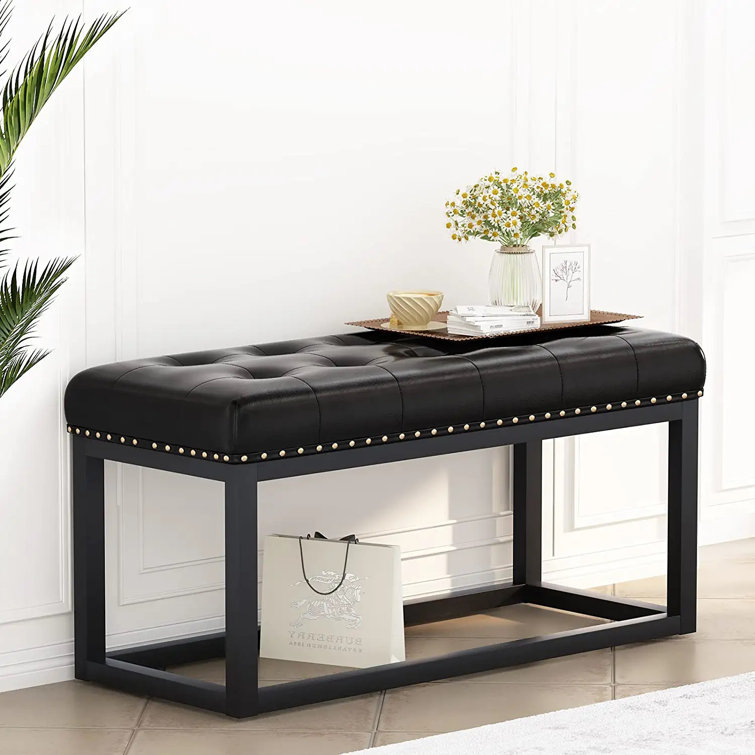 Winston Porter Franchezca Faux Leather Upholstered Bench | Wayfair