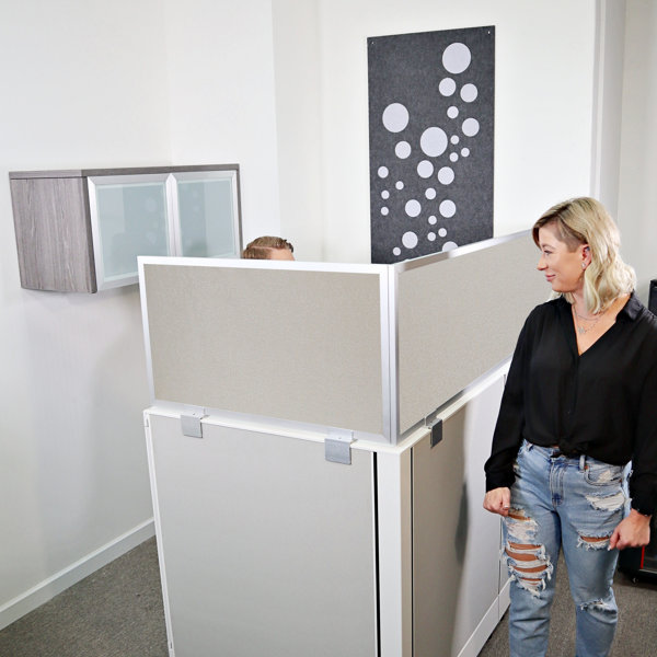 OBEX Acoustical Cubicle Mounted Privacy Panel with Small Bracket | Wayfair