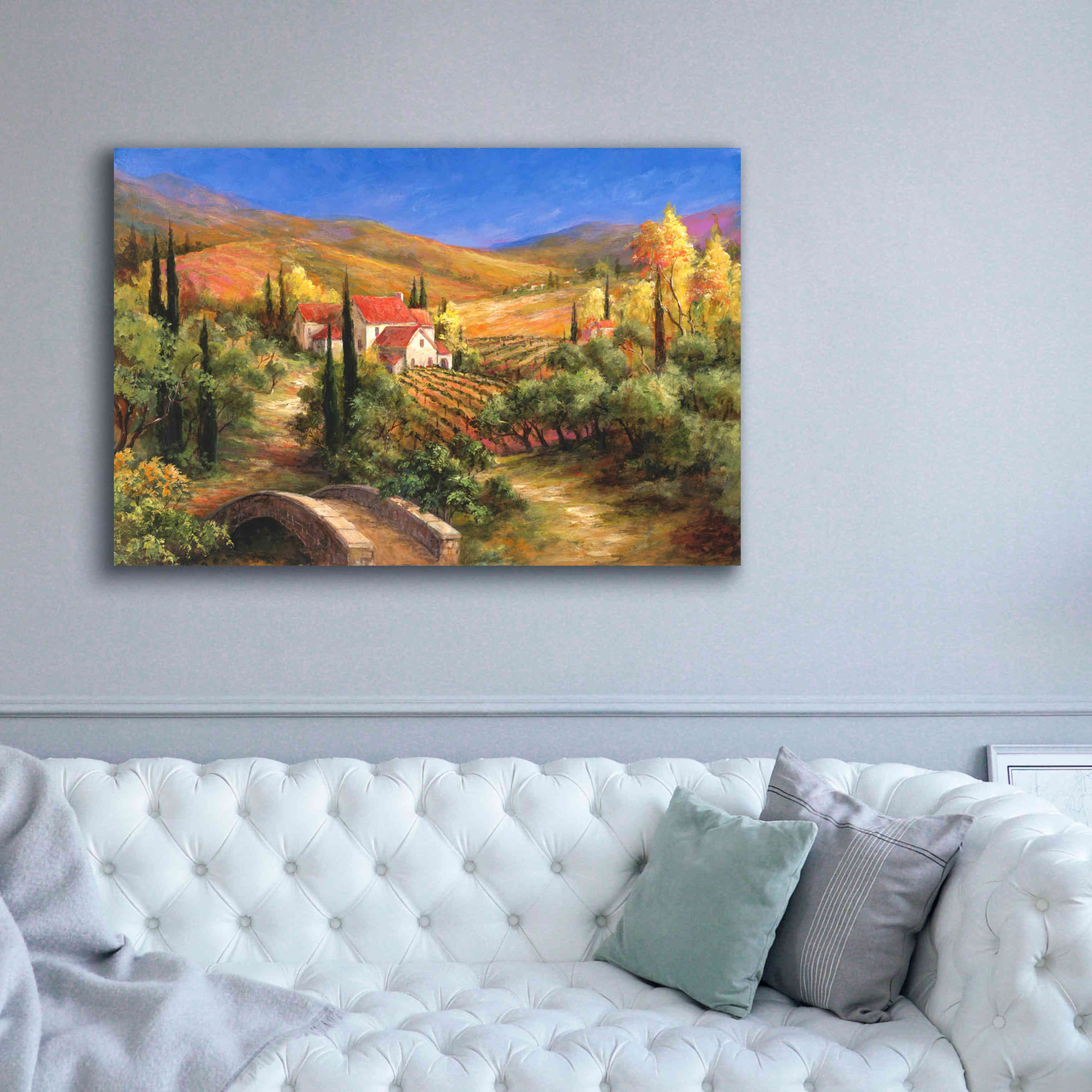 Red Barrel Studio® Epic Graffiti 'Tuscan Bridge' By Art Fronckowiak ...