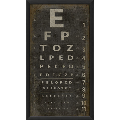 Williston Forge Eye Chart by The Artwork Factory - Picture Frame ...