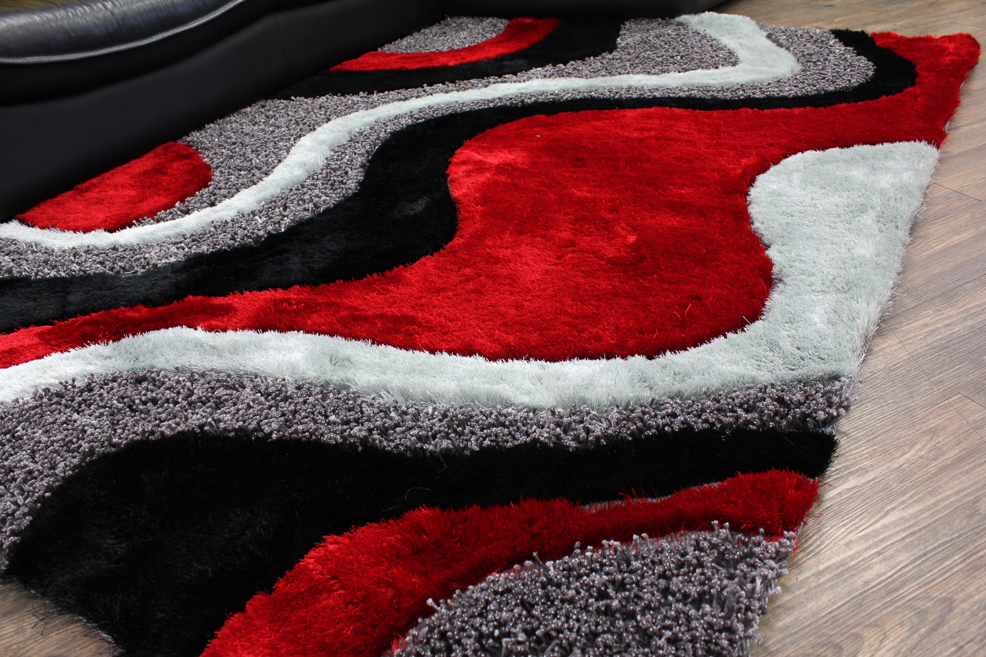 Orren Ellis Fairground Handmade Performance Red/Black Rug & Reviews ...