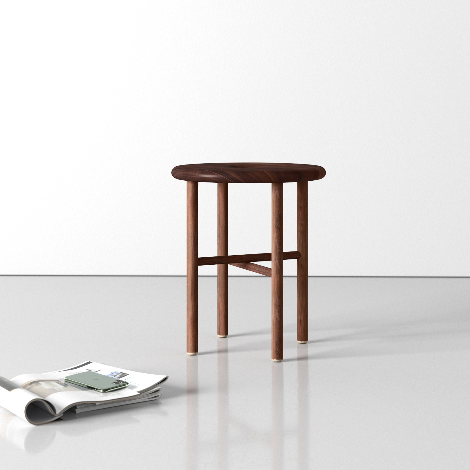 AllModern Bogey Solid Wood Utility Stool | Wayfair