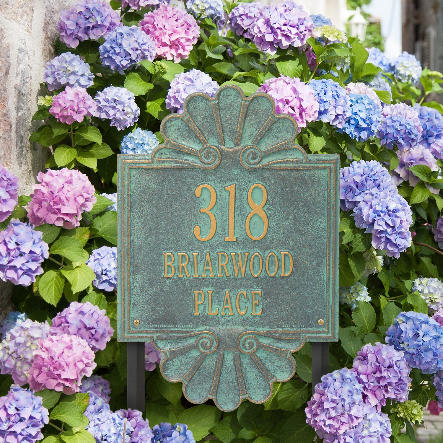Whitehall Products Signature Series 3-Line Lawn Address Sign | Wayfair