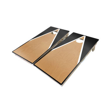WestGeorgiaCornhole Dual Stained Triangle Cornhole Board with Toss Bags ...
