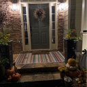 Beachcrest Home Tavon Striped Green/Blue Indoor / Outdoor Area Rug ...