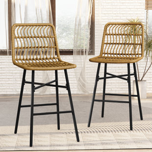Wayfair | Low Back Wicker & Rattan Counter Height Bar Stools You'll ...