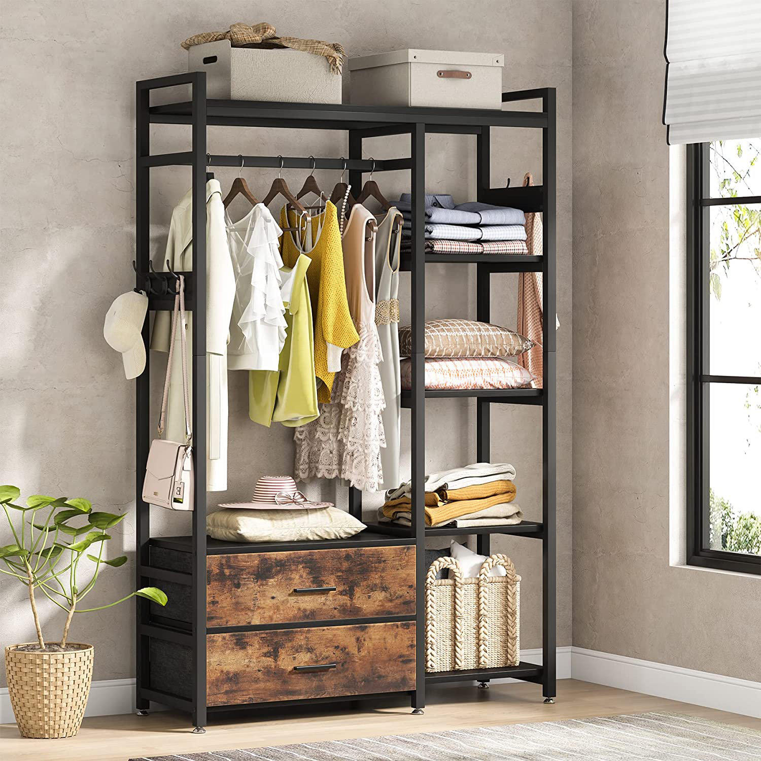 HONGYAN 41.73'' Clothes Rack | Wayfair
