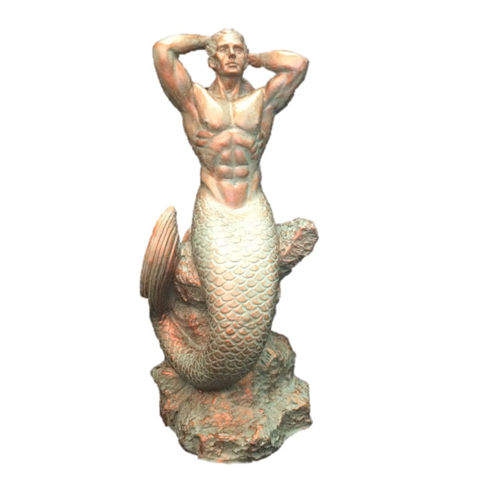 HomeStyles Life's a Beach Sexy Merman Mermaid on Coastal Rock Statue ...