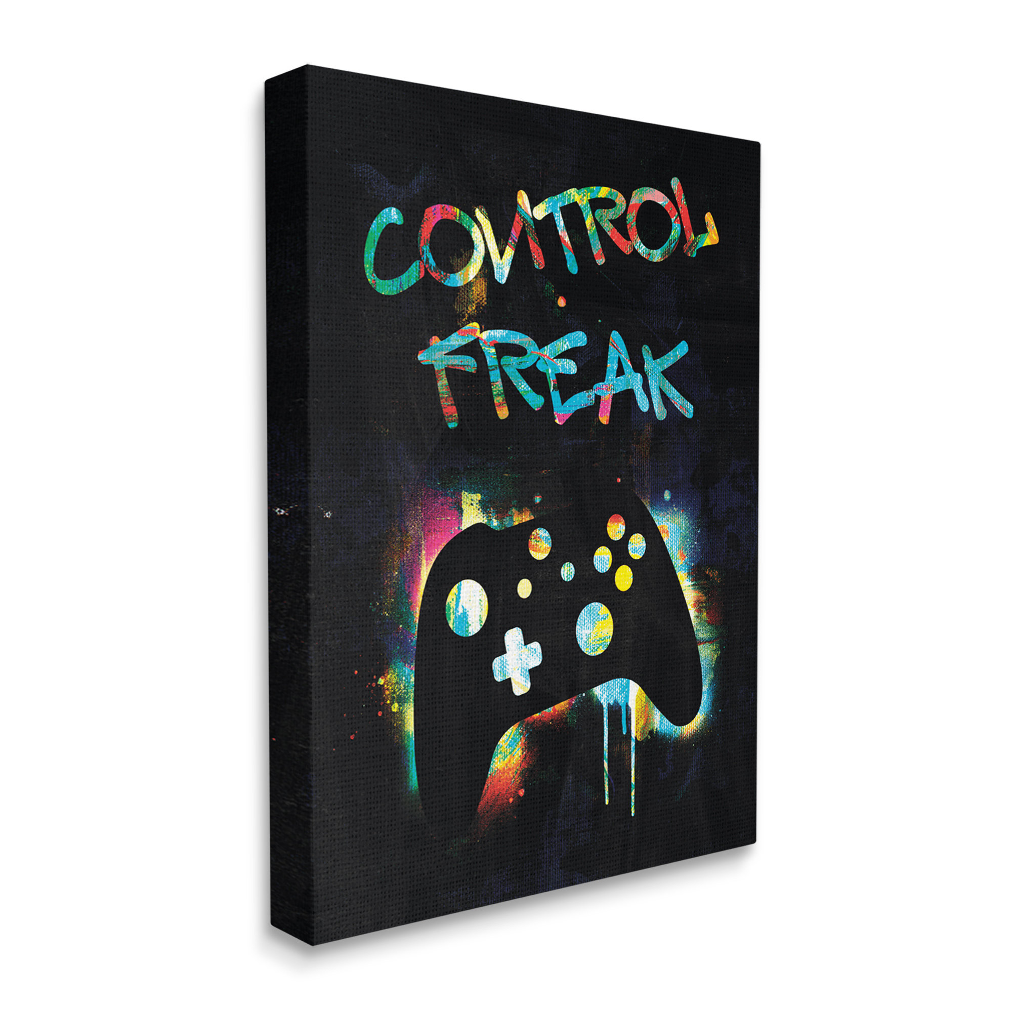 Stupell Industries Control Freak Game Controller Graffiti Street Style ...