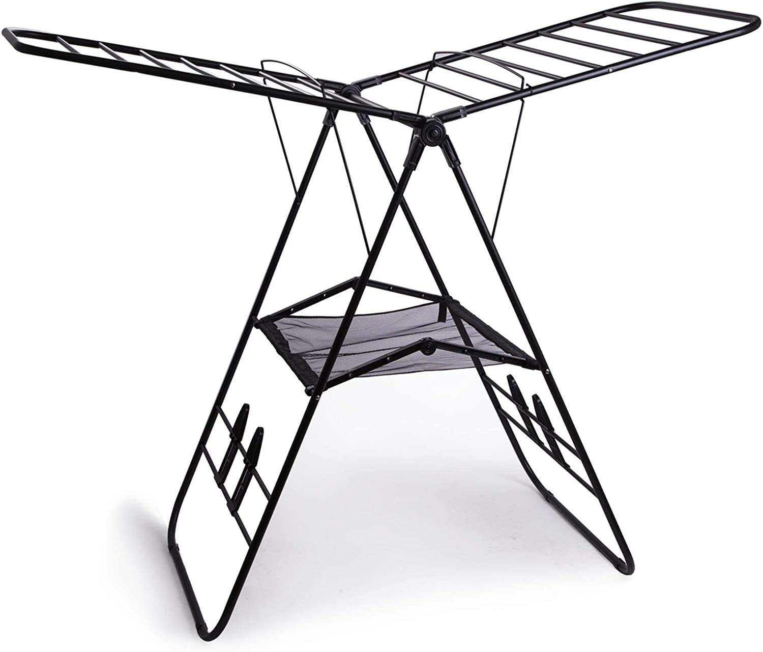 Rebrilliant Collapsing Foldable Laundry Drying Rack, Black | Wayfair