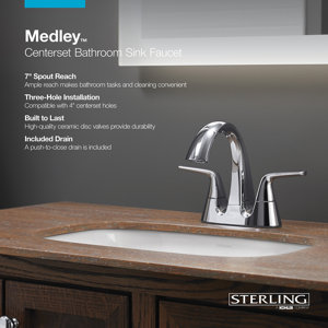 Sterling by Kohler Medley Centerset Faucet 2-handle Bathroom Faucet ...