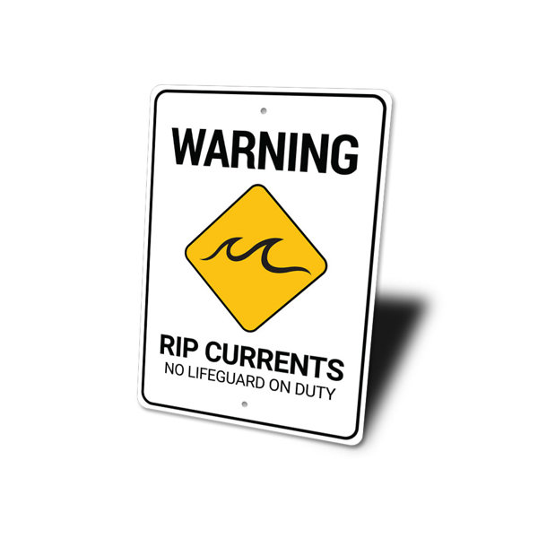 Lizton Sign Shop, Inc Rip Currents Warning Sign | Wayfair