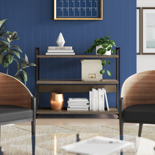 Walnut-low-bookcase | Wayfair