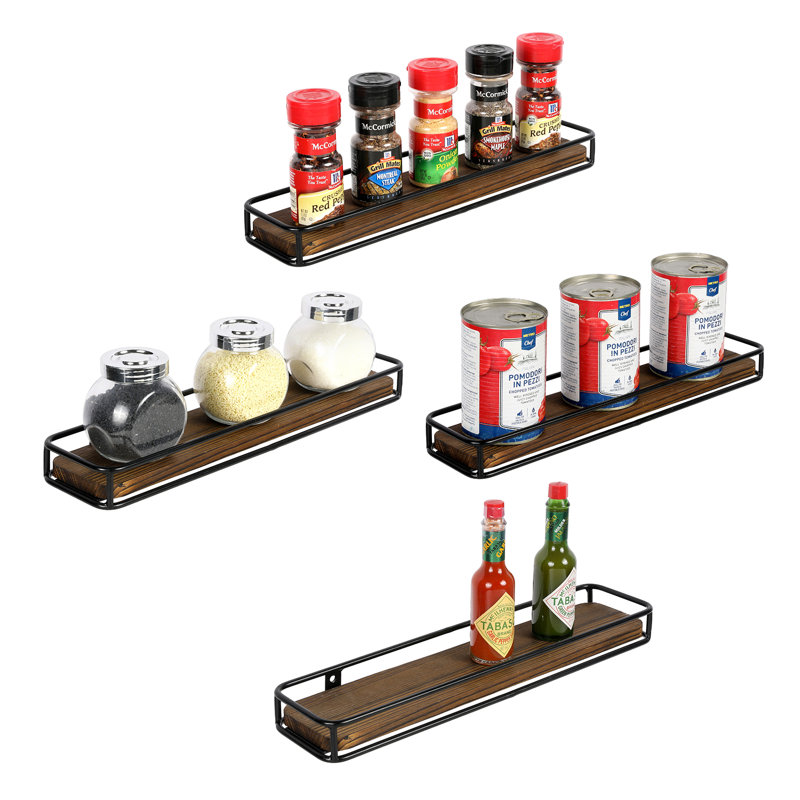 17 Stories 5 Jar Solid Wood Spice Rack & Reviews | Wayfair