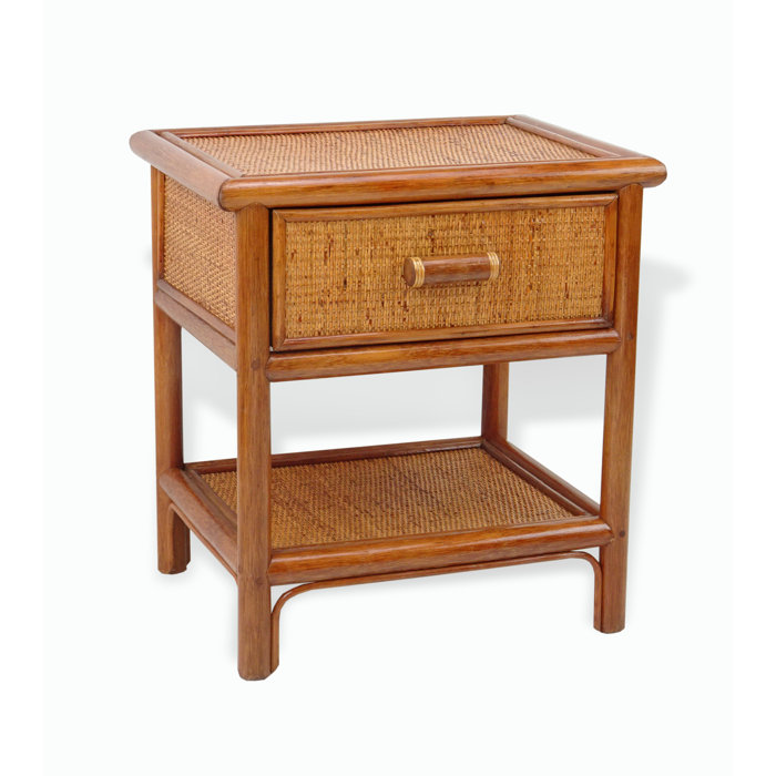 Bay Isle Home Pompano Rattan/Wicker Nightstand | Wayfair