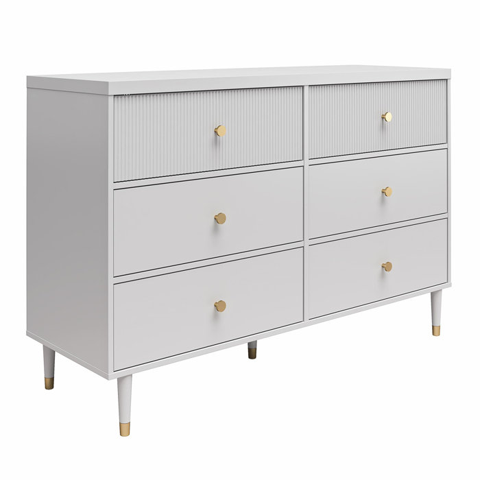 CosmoLiving by Cosmopolitan Elizabeth 6 Drawer 54.4'' W Dresser ...