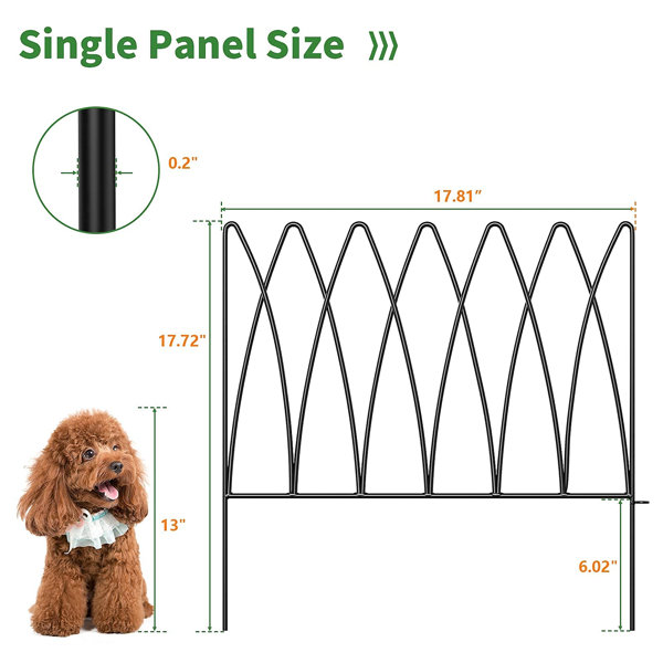 thealyn Decorative Metal Garden Fence 18" x 18" & Reviews | Wayfair