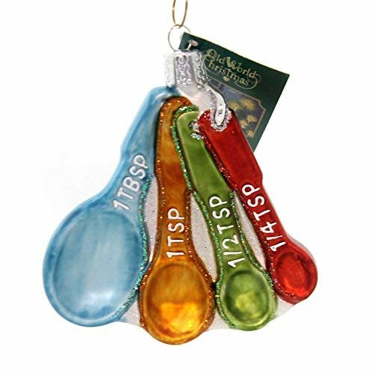 Old World Christmas Measuring Spoons Hanging Figurine Ornament ...