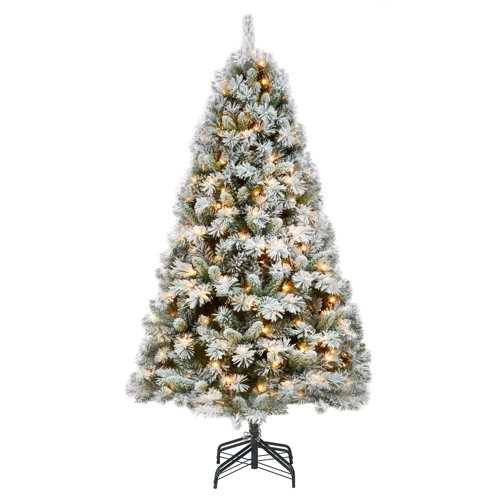The Holiday Aisle® 7.5' White Spruce Artificial Christmas Tree with 800 ...