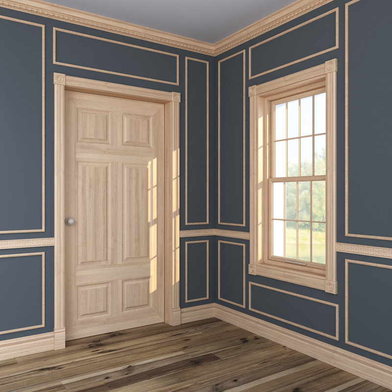 Ornamental Mouldings Hardwood Victorian Door and Window Moulding 3" H x ...