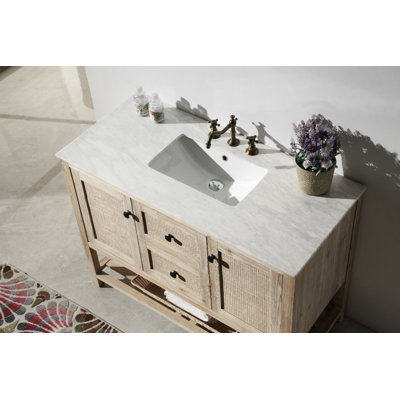Legion Furniture 48'' Free-standing Single Bathroom Vanity with Stone ...
