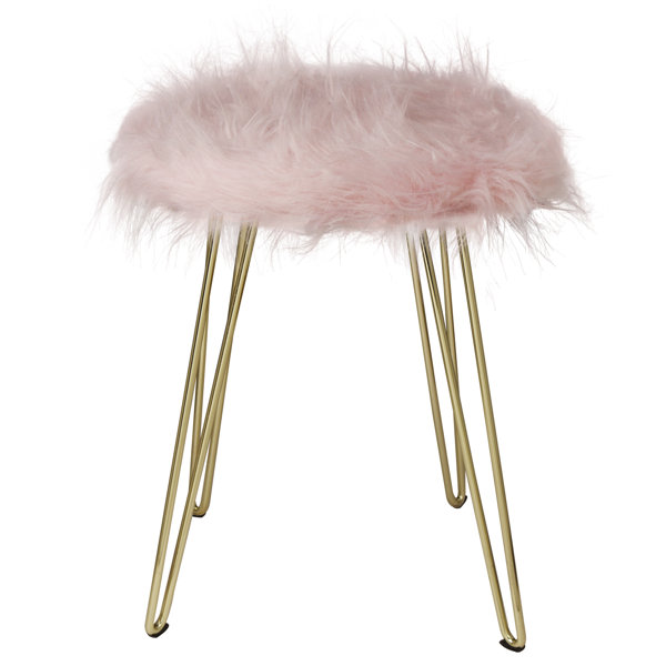 Fluffy-white-stool | Wayfair