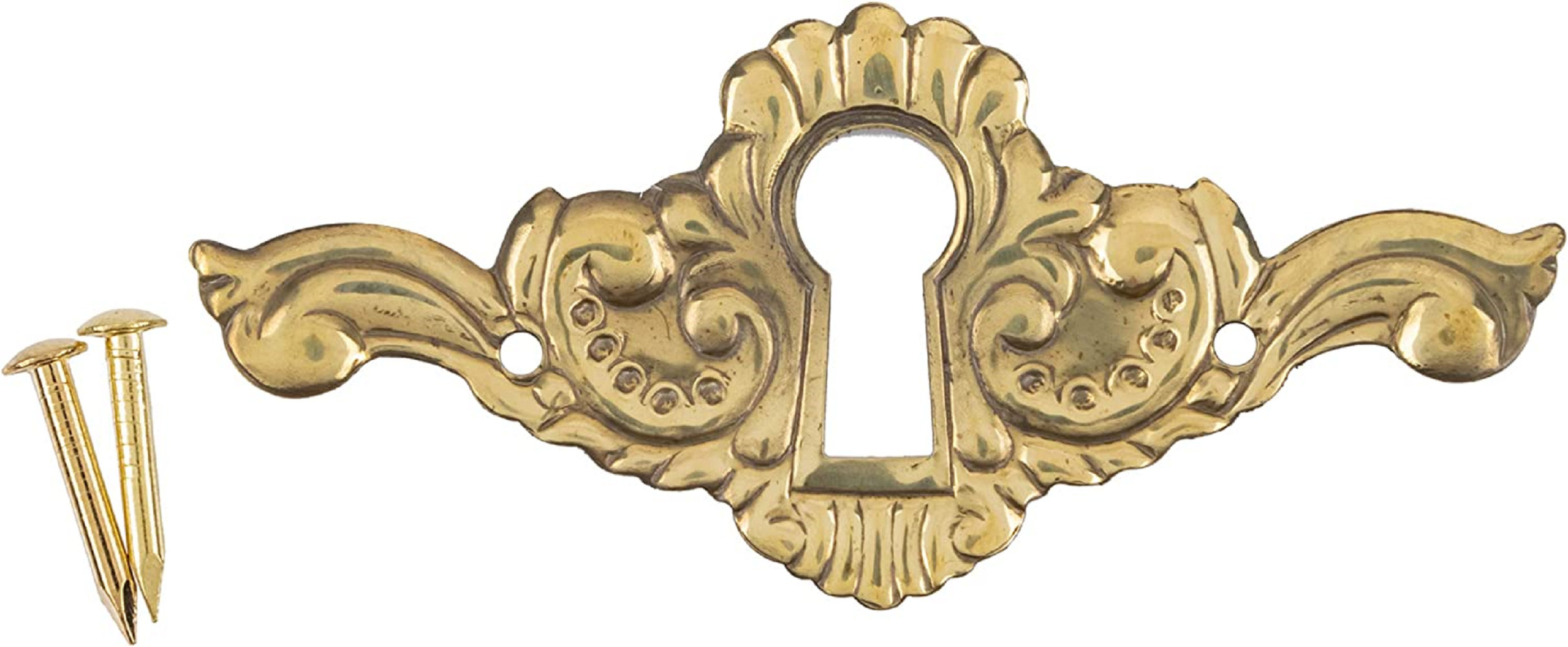 UNIQANTIQ HARDWARE SUPPLY Elegant Decorative Stamped Brass Keyhole ...