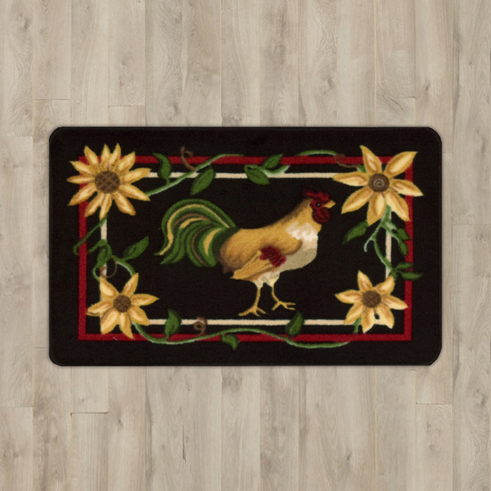 August Grove® Lyn Rooster Area Rug & Reviews | Wayfair