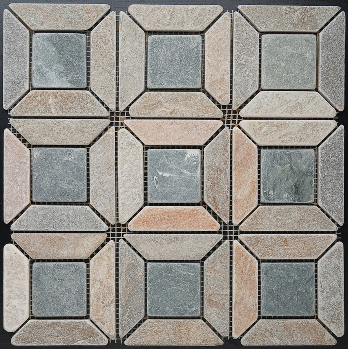 The Tile Square Natural Quartzite Novelty Mosaic Wall & Floor Tile ...