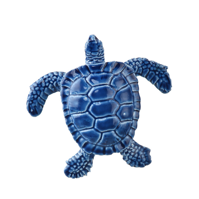 Bay Isle Home Resin 'Ceramic' Baby Sea Turtle Figurine | Wayfair