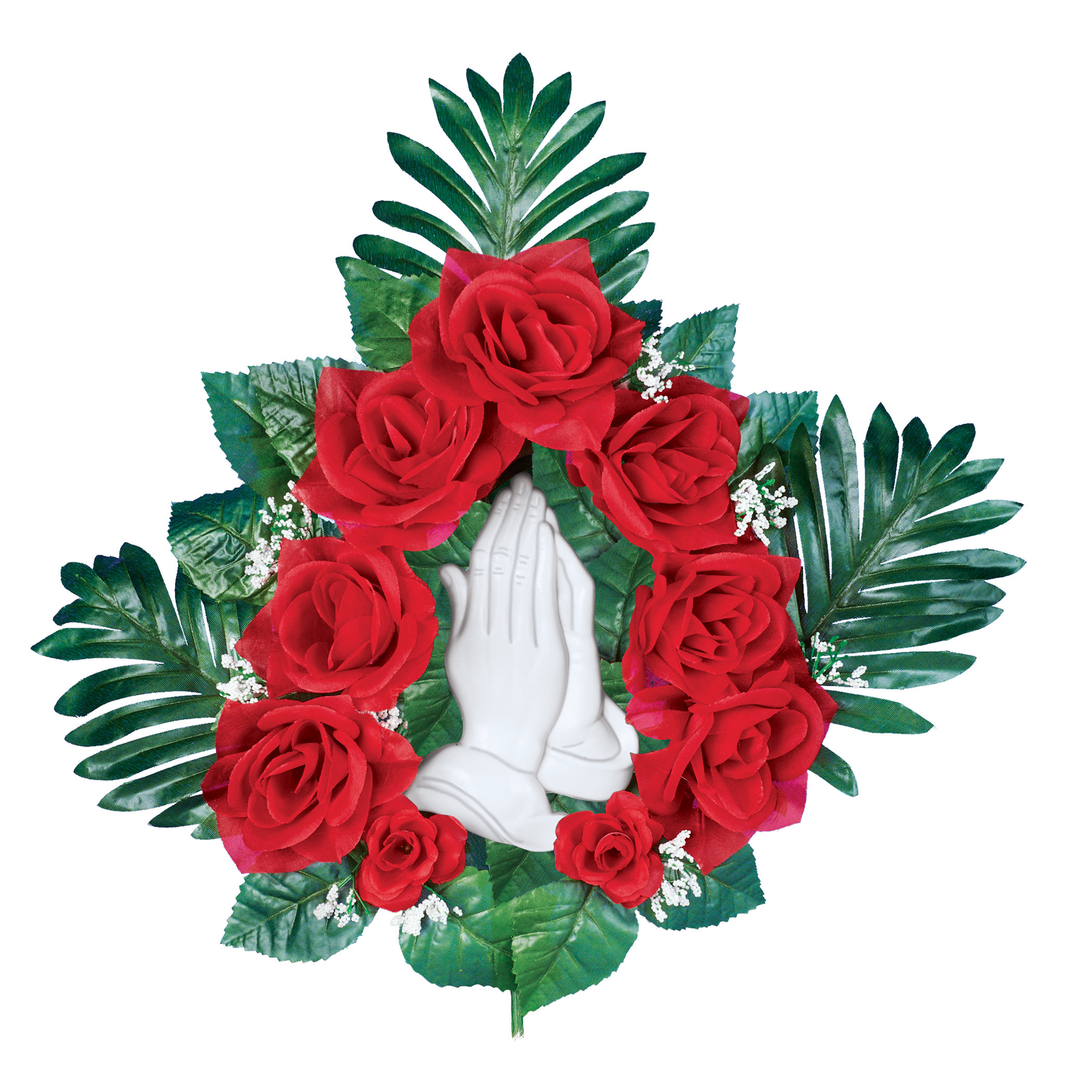 Primrue Dejesus Praying Hands Memorial Rose Floral Arrangements | Wayfair