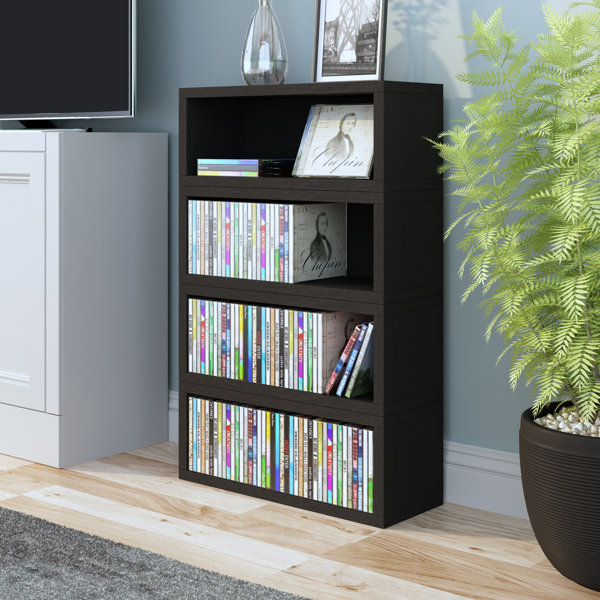 Ebern Designs Toller Stackable CD Storage Media Shelves & Reviews | Wayfair