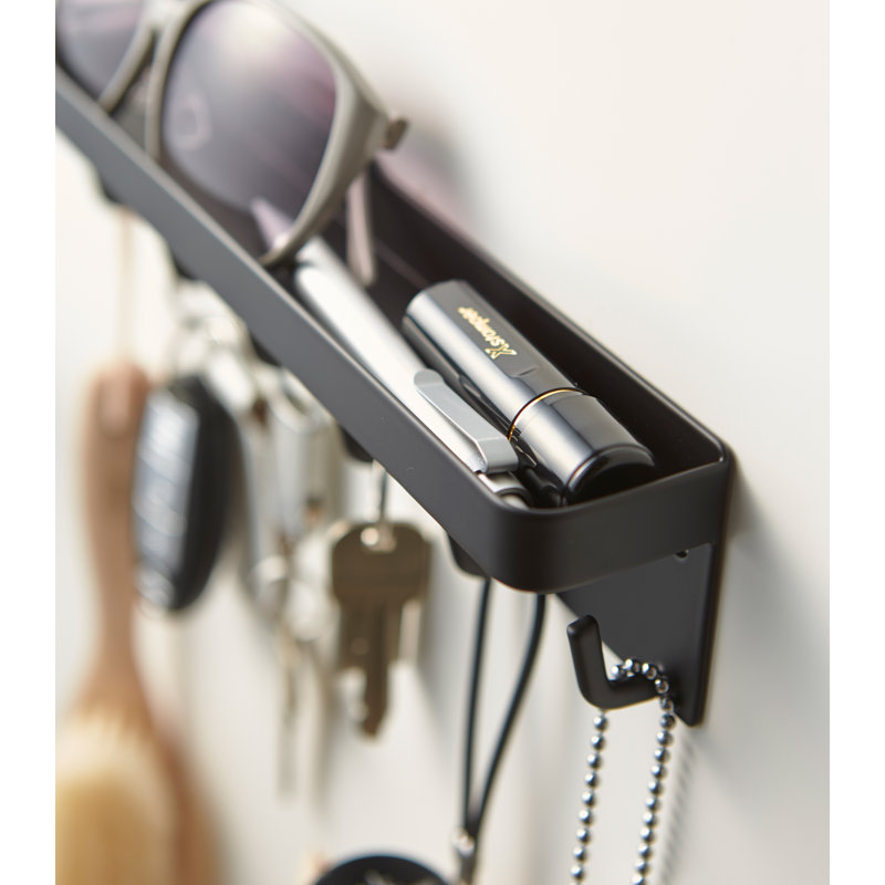 Yamazaki USA Yamazaki Home Magnetic Key Rack With Tray, Steel, Magnetic ...