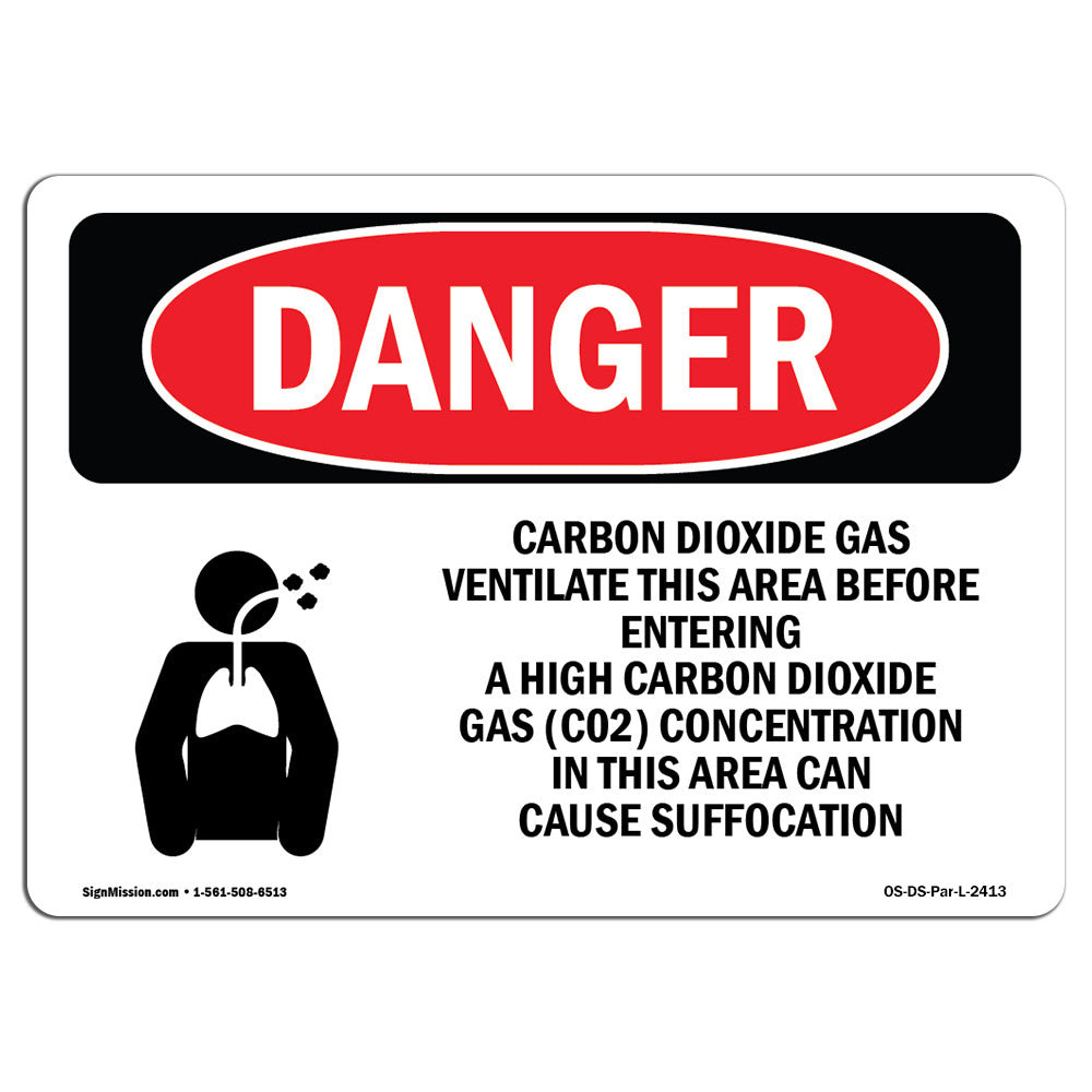 SignMission OSHA Danger Carbon Dioxide Gas Ventilate Sign | Wayfair